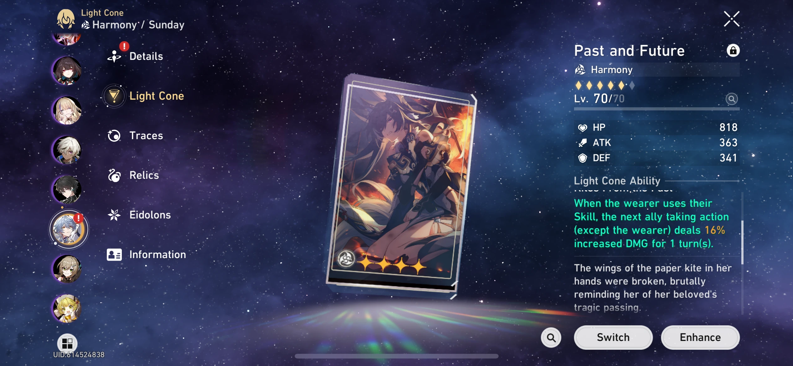 Sunday Relics + Lightcone Honkai: Star Rail | HoYoLAB