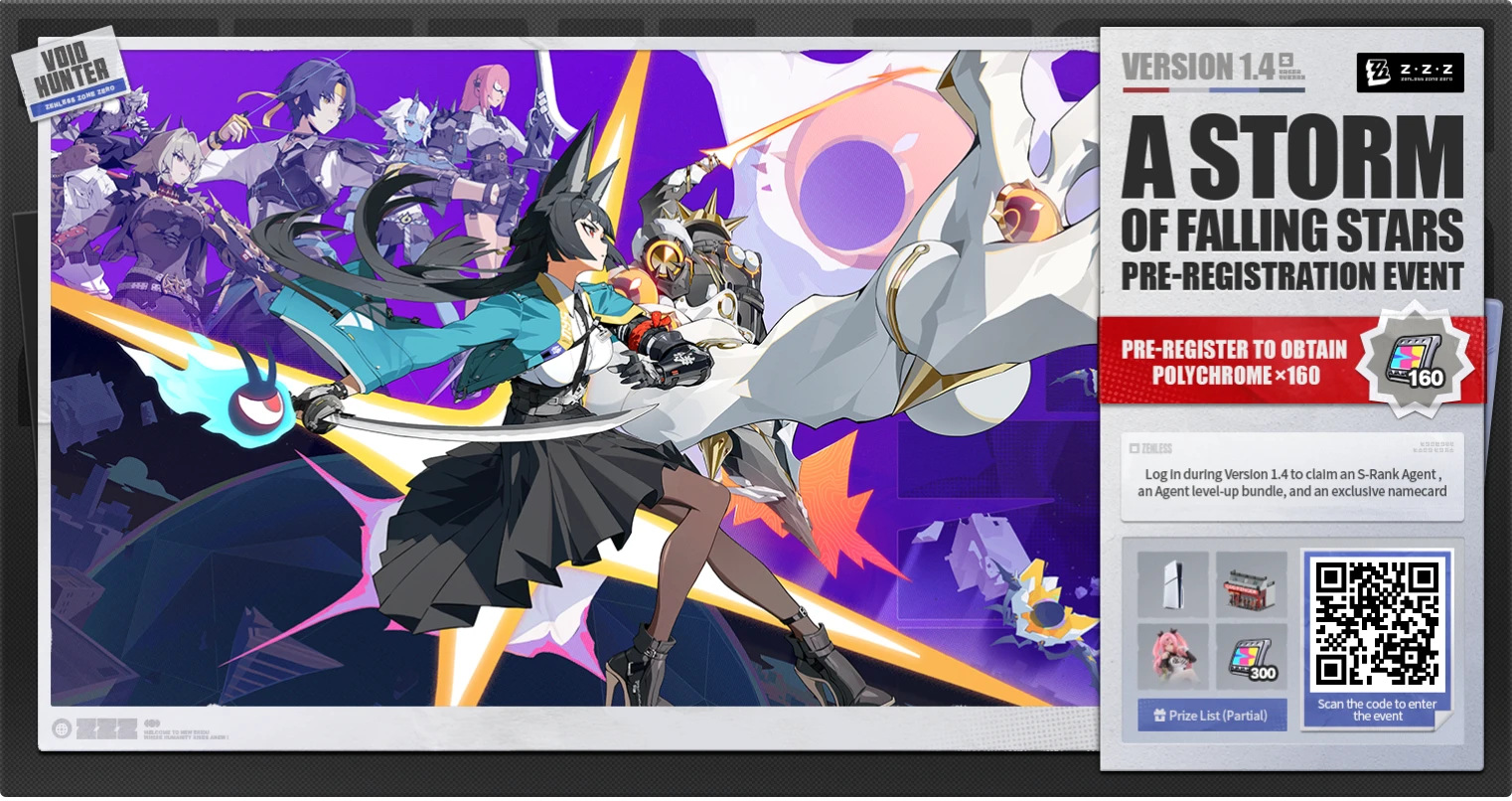 Pre-register for 1.4 (Link at the Bottom) Zenless Zone Zero | HoYoLAB