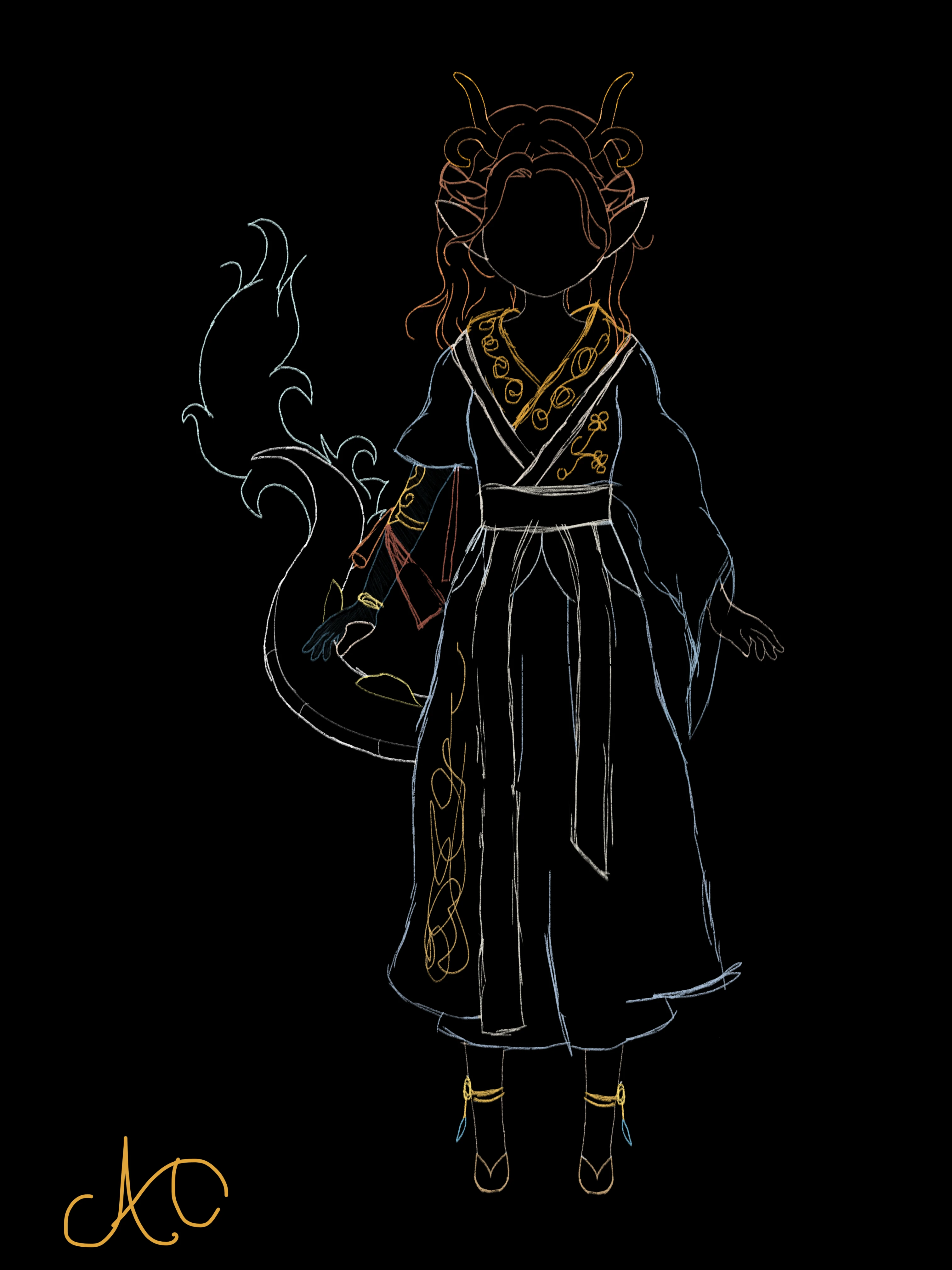 Jing Min scratch art! (Outfit reveal) Genshin Impact | HoYoLAB