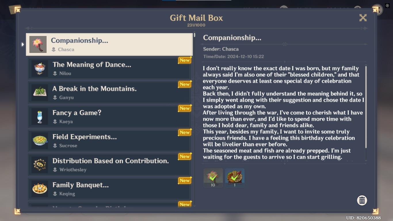 Even Chasca already celebrated her birthday before Wrio get his rerun ...