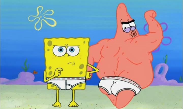 Patrick muscle but Spongebob can't muscle | HoYoLAB