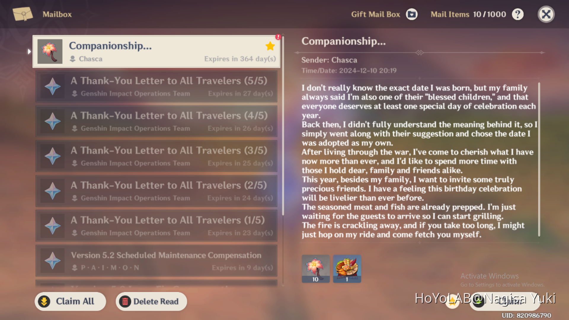 Happy Birthday to Chasca Genshin Impact | HoYoLAB