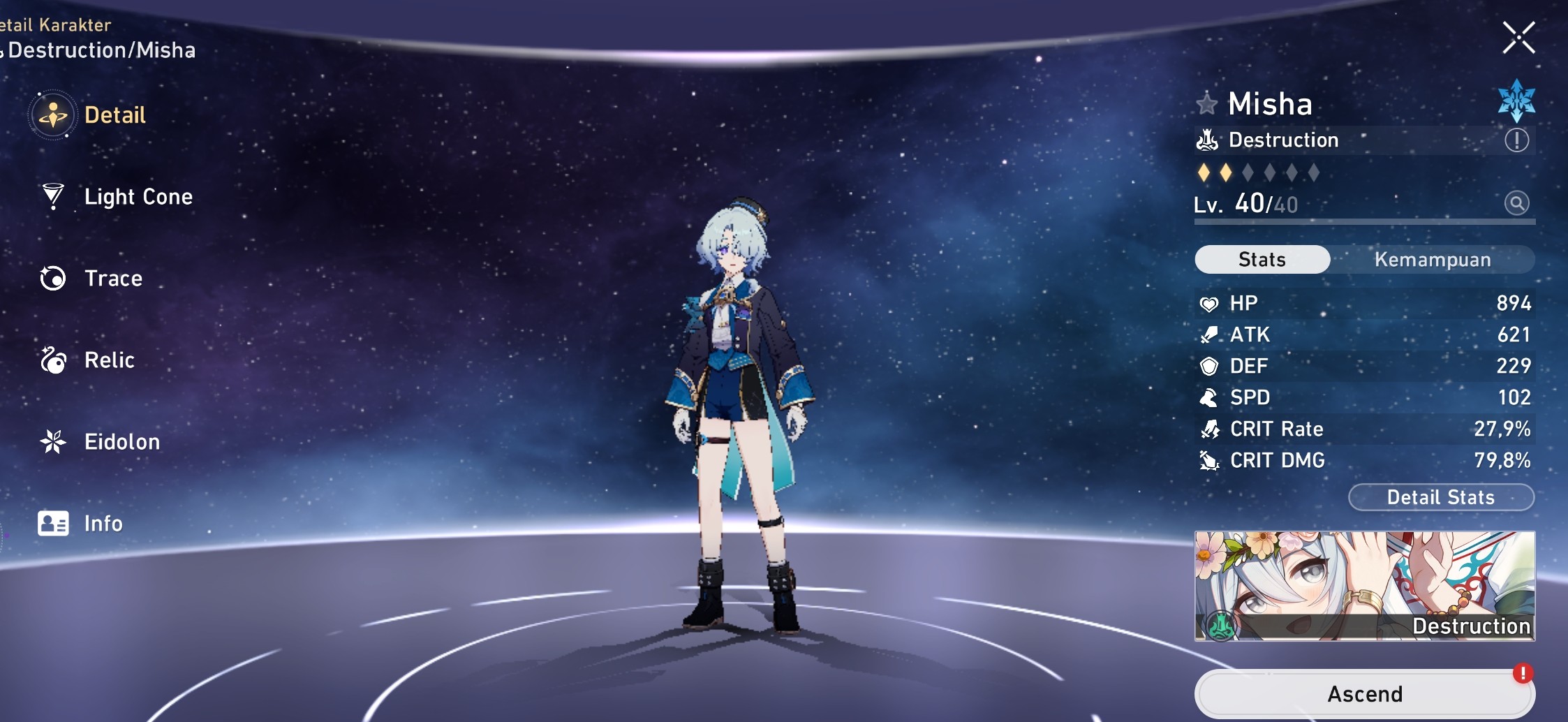 Start to build Misha Honkai: Star Rail | HoYoLAB