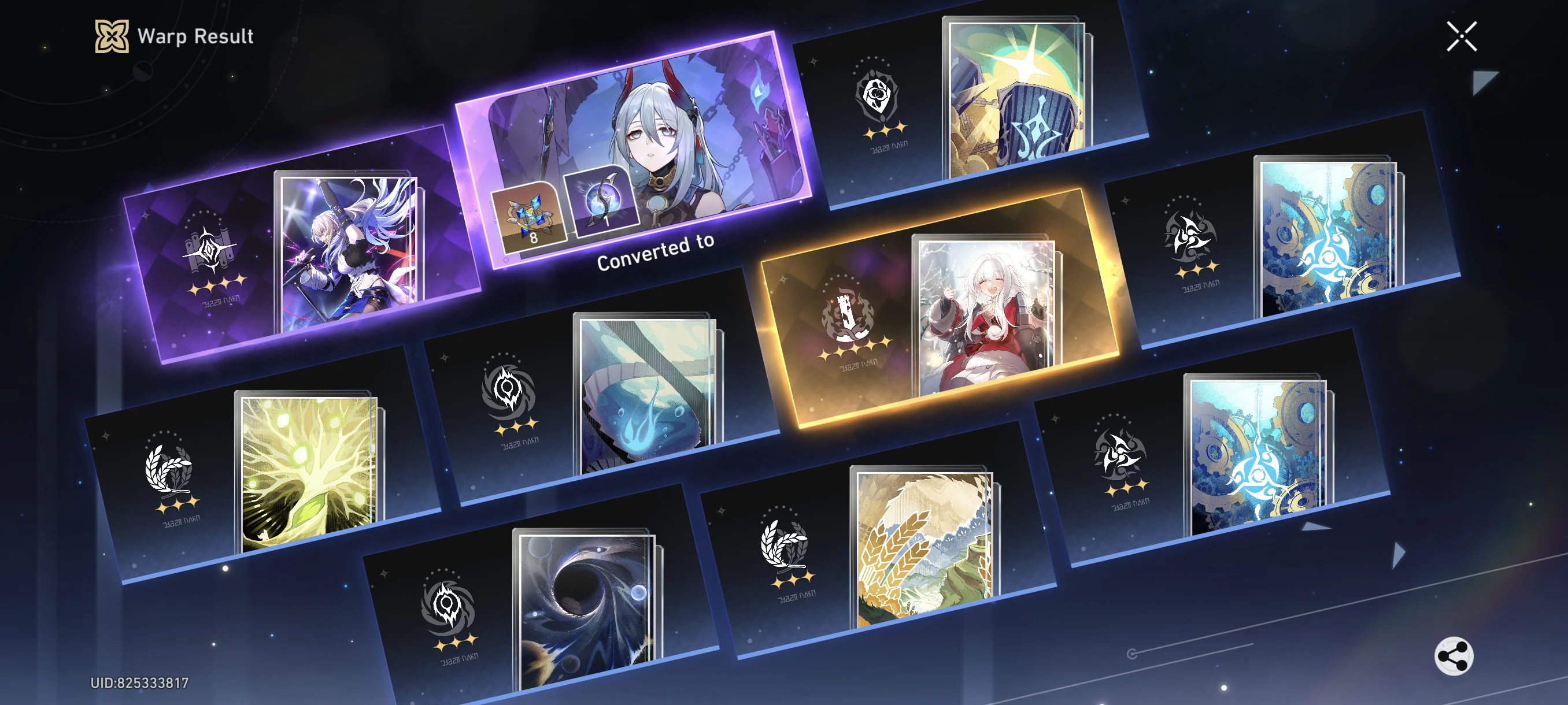 nice ain't.it got 5 star plus Herta guaranteed and waiting for fate ...