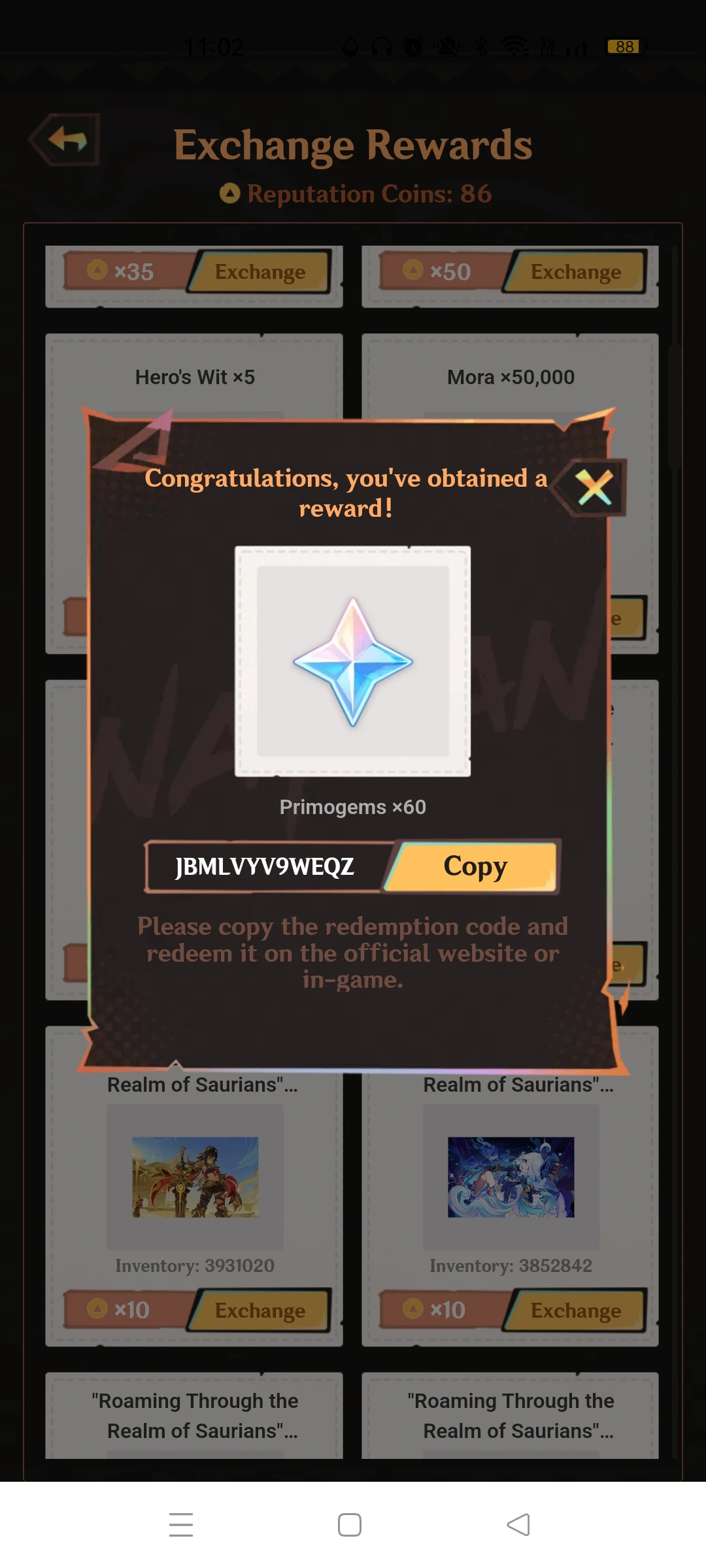 More codes Genshin Impact | HoYoLAB