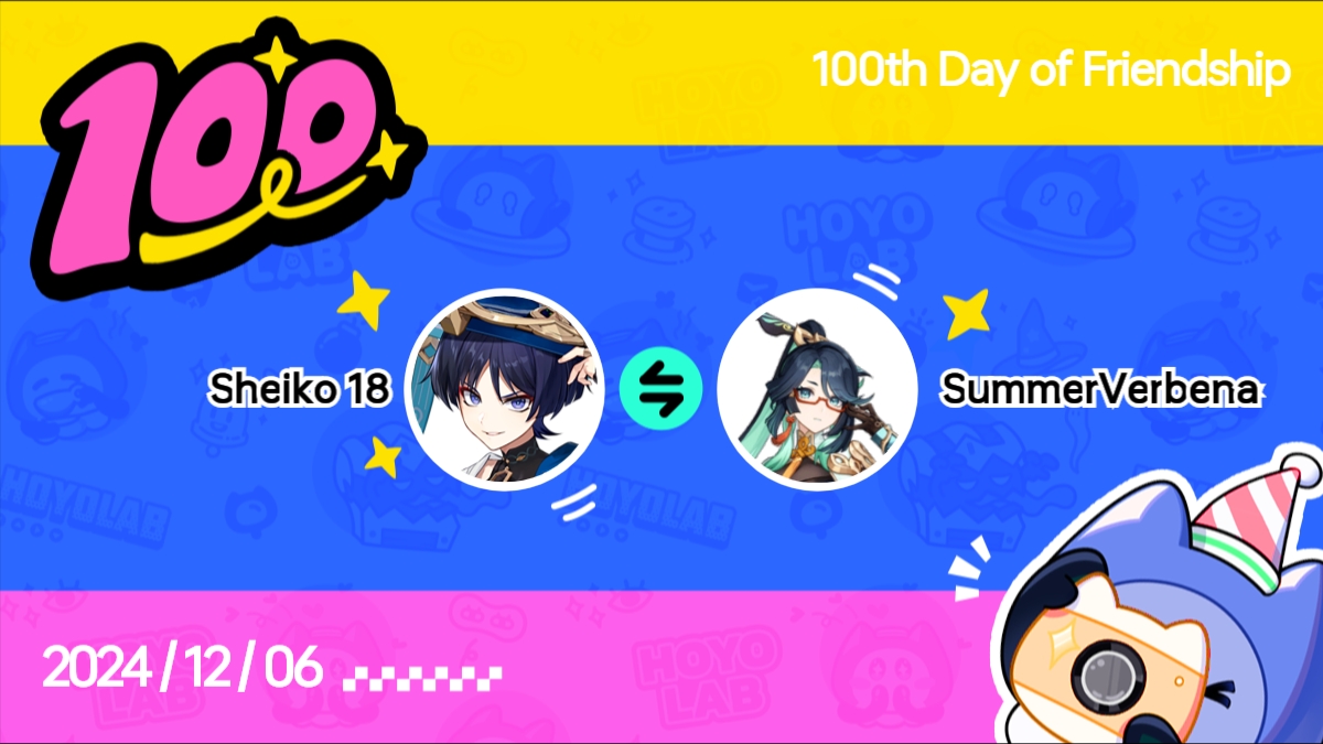 Belated 100th Day with Sheiko 18! | HoYoLAB