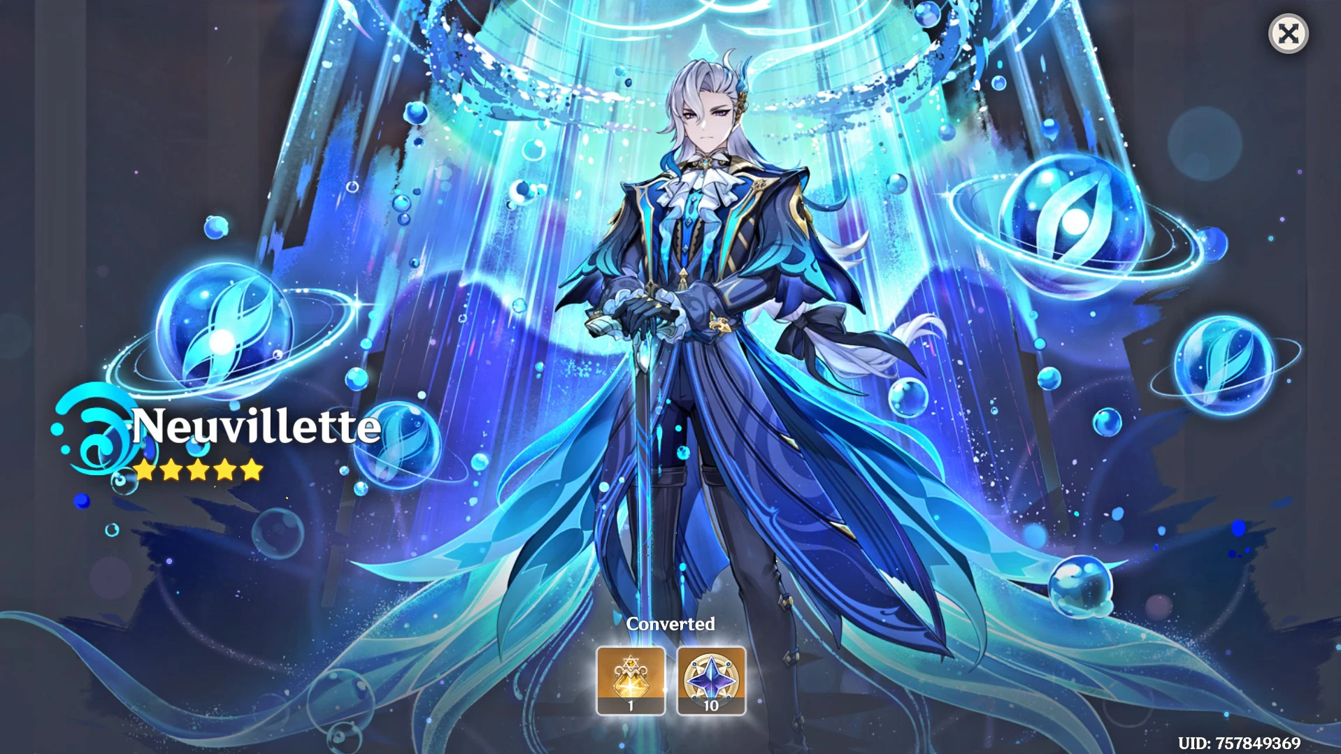 Got C1 Neuvillette and his signature weapon with 100 wishes Genshin ...