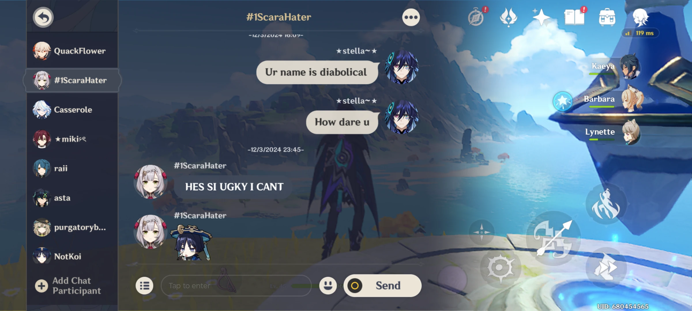 HELL NAW leave scara alone.The fact she did that cuz of my signature💀 ...