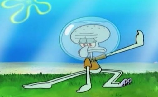 Squidward practice karate | HoYoLAB