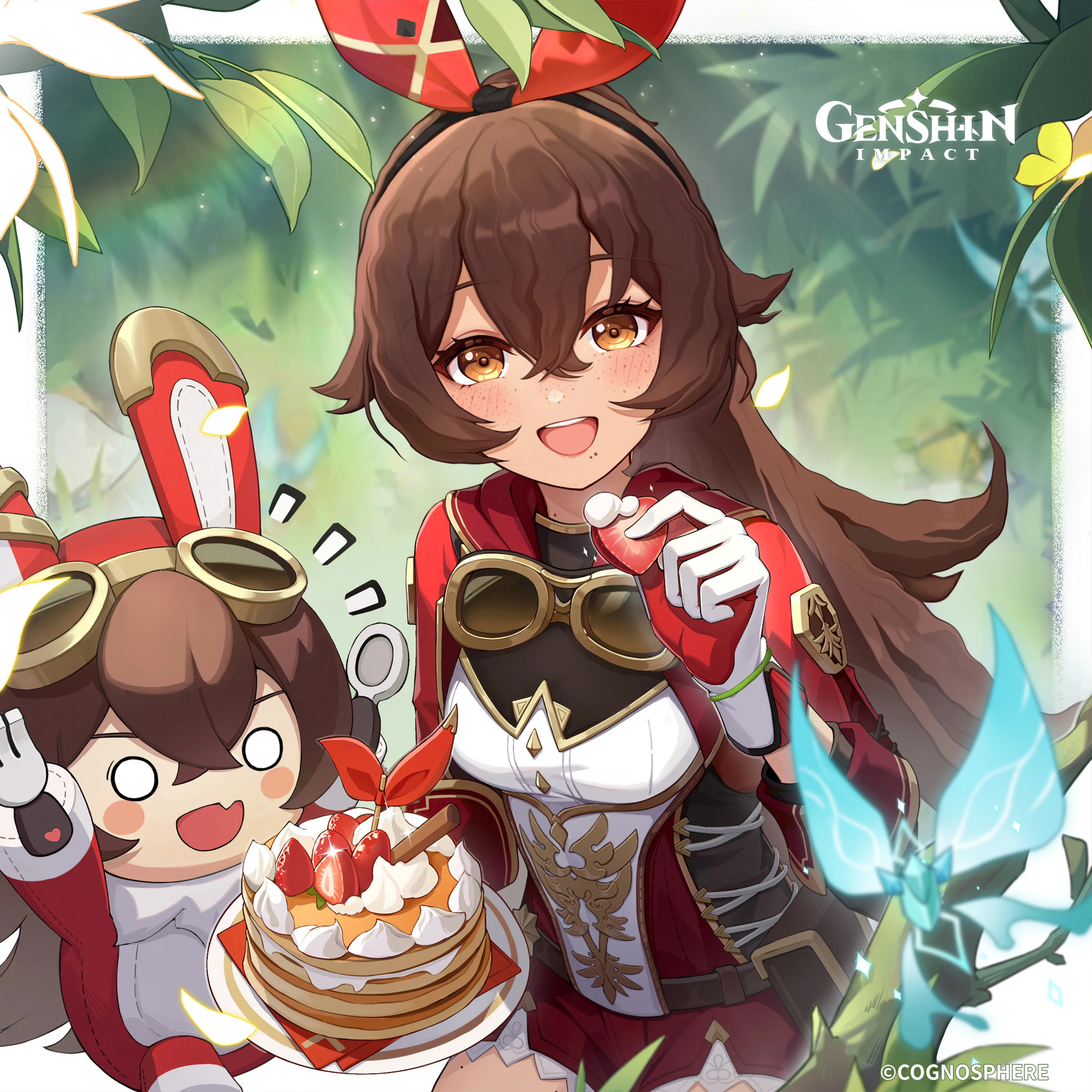 Amber birthday art redesign Genshin Impact | HoYoLAB