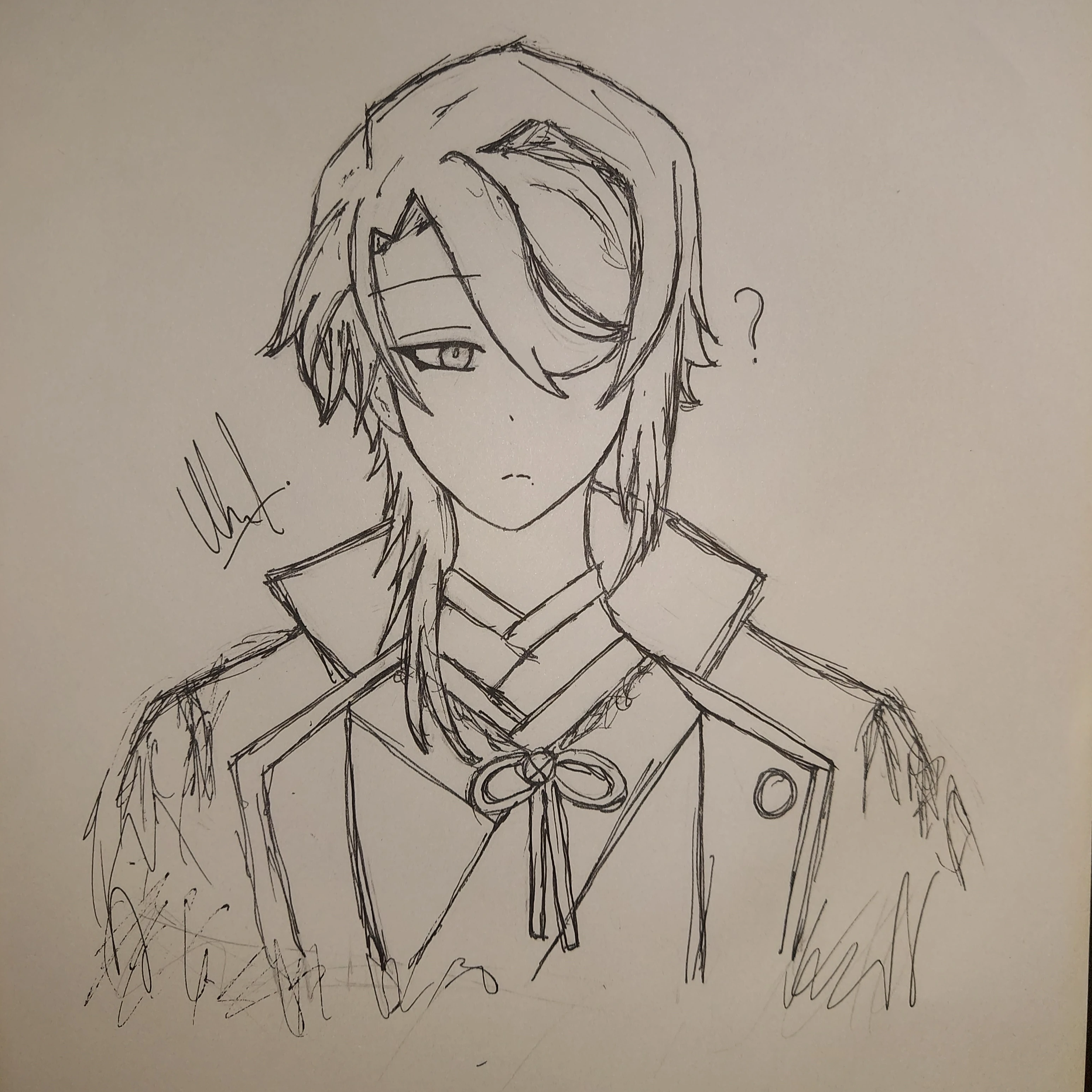 Drawing Ayato in my art style 💧 Genshin Impact | HoYoLAB