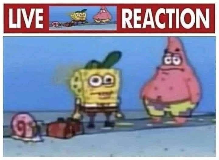 Spongebob, Gary and Patrick reaction | HoYoLAB