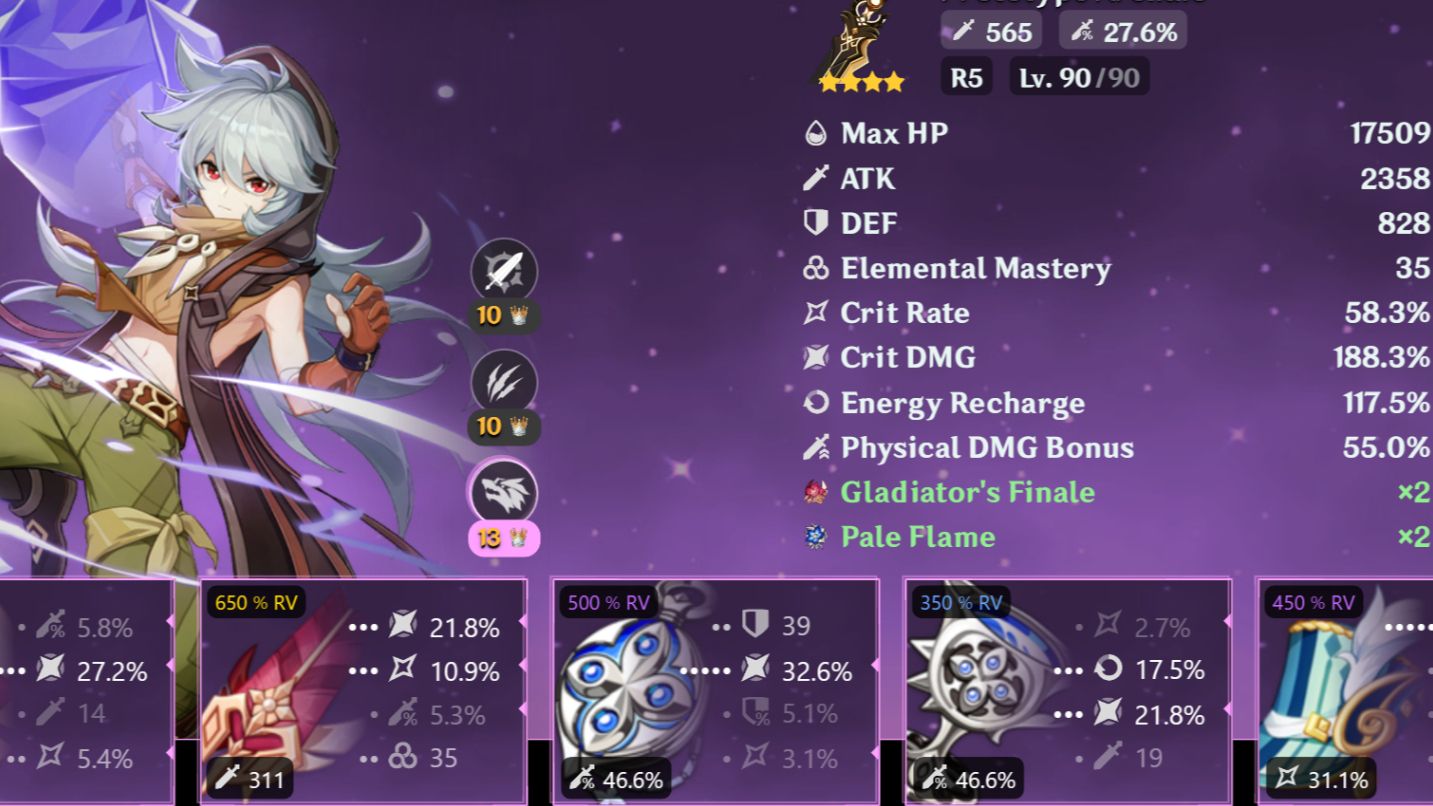 rate my razor build. still trying to fix the crit rate ;w; Genshin ...