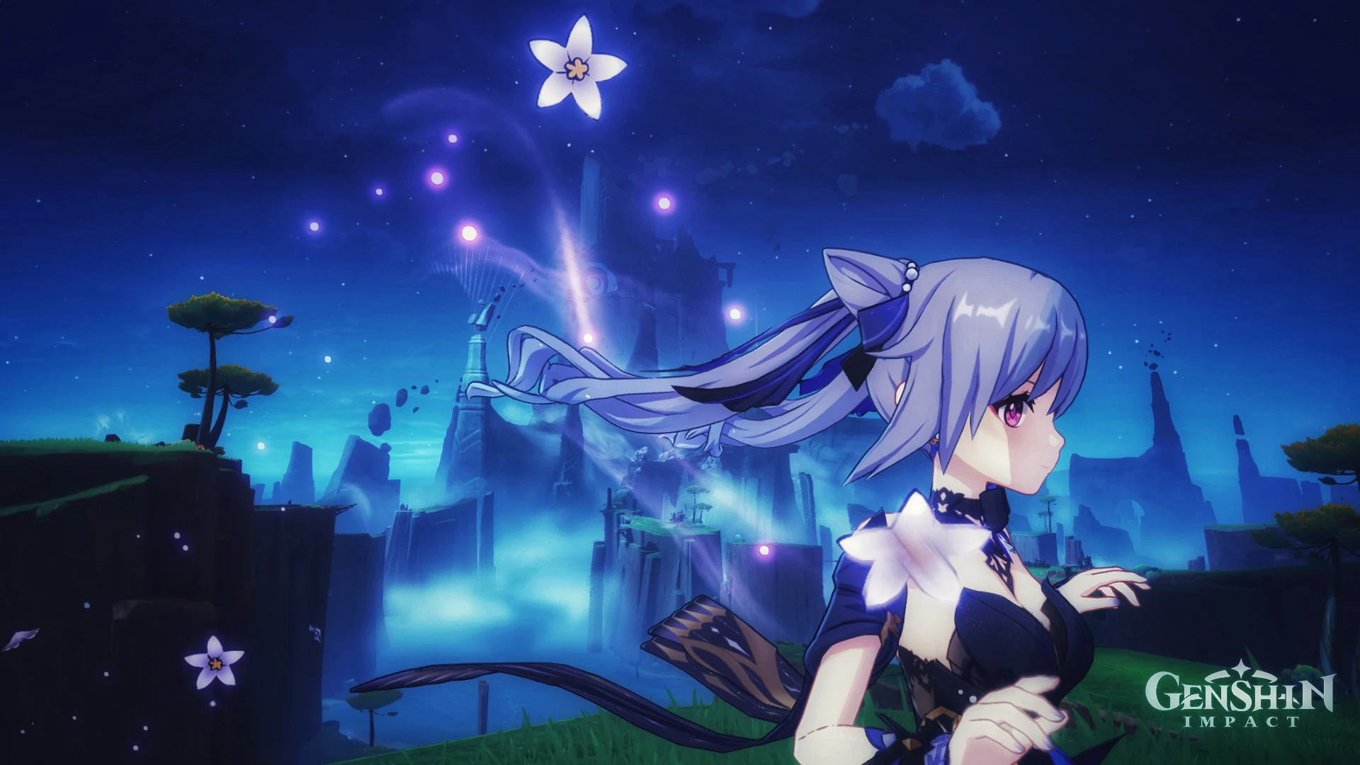 My Keqing with her pretty flowers. Genshin Impact | HoYoLAB