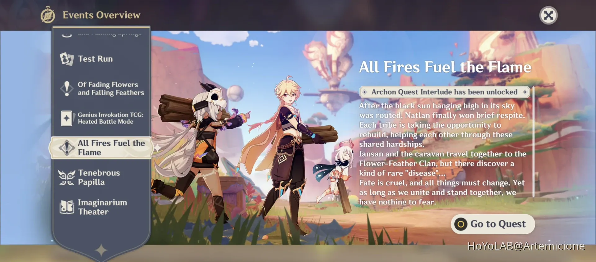 Natlan Archon Quest: All Fires Fuel the Flame Genshin Impact | HoYoLAB