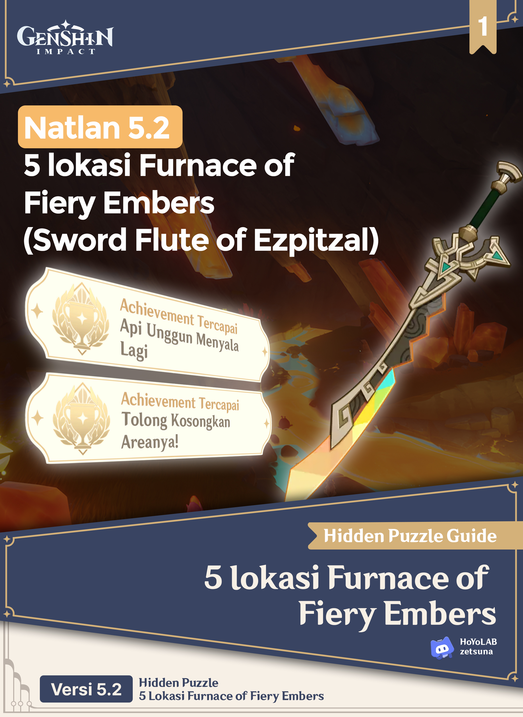 [V 5.2] Hidden Puzzle - 5 Lokasi Furnace of Fiery Embers (Sword Flute ...