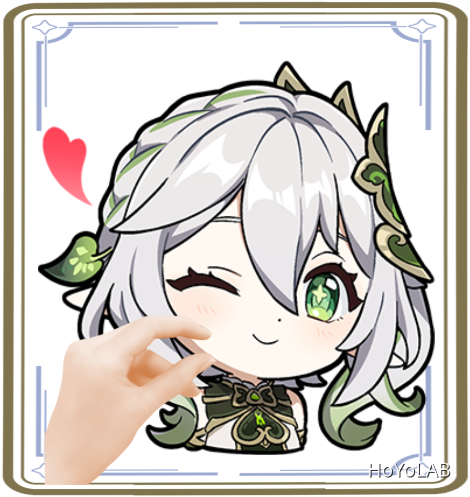 pinching nahida’s cute lil cheeks bc i love her Genshin Impact | HoYoLAB