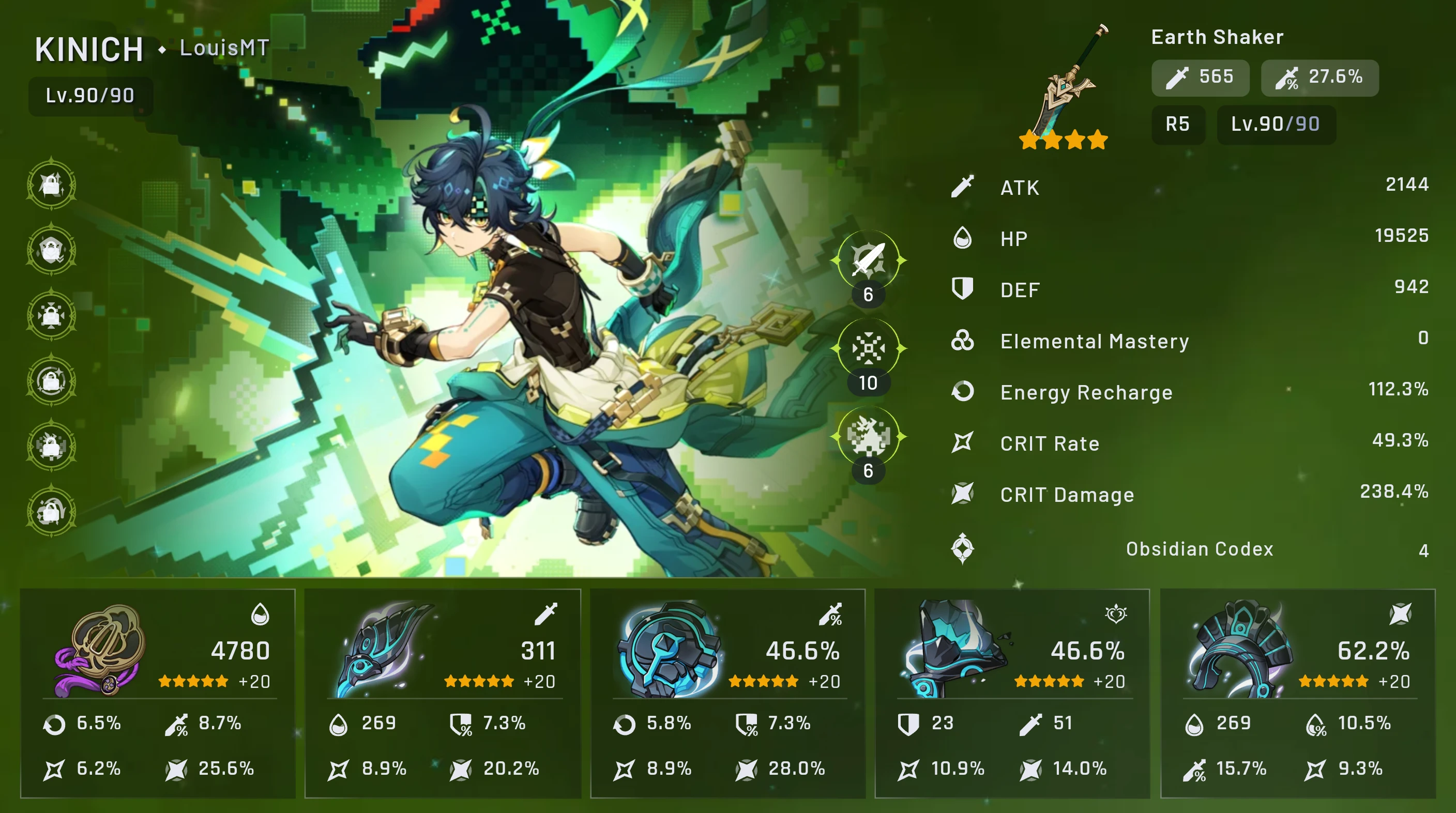 guys rate my f2p Kinich build Genshin Impact | HoYoLAB