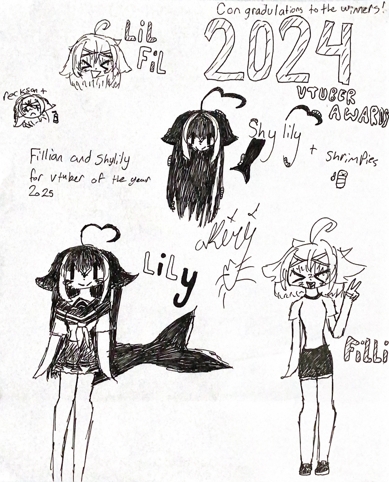 Shylily and Fillian doodles :) | HoYoLAB