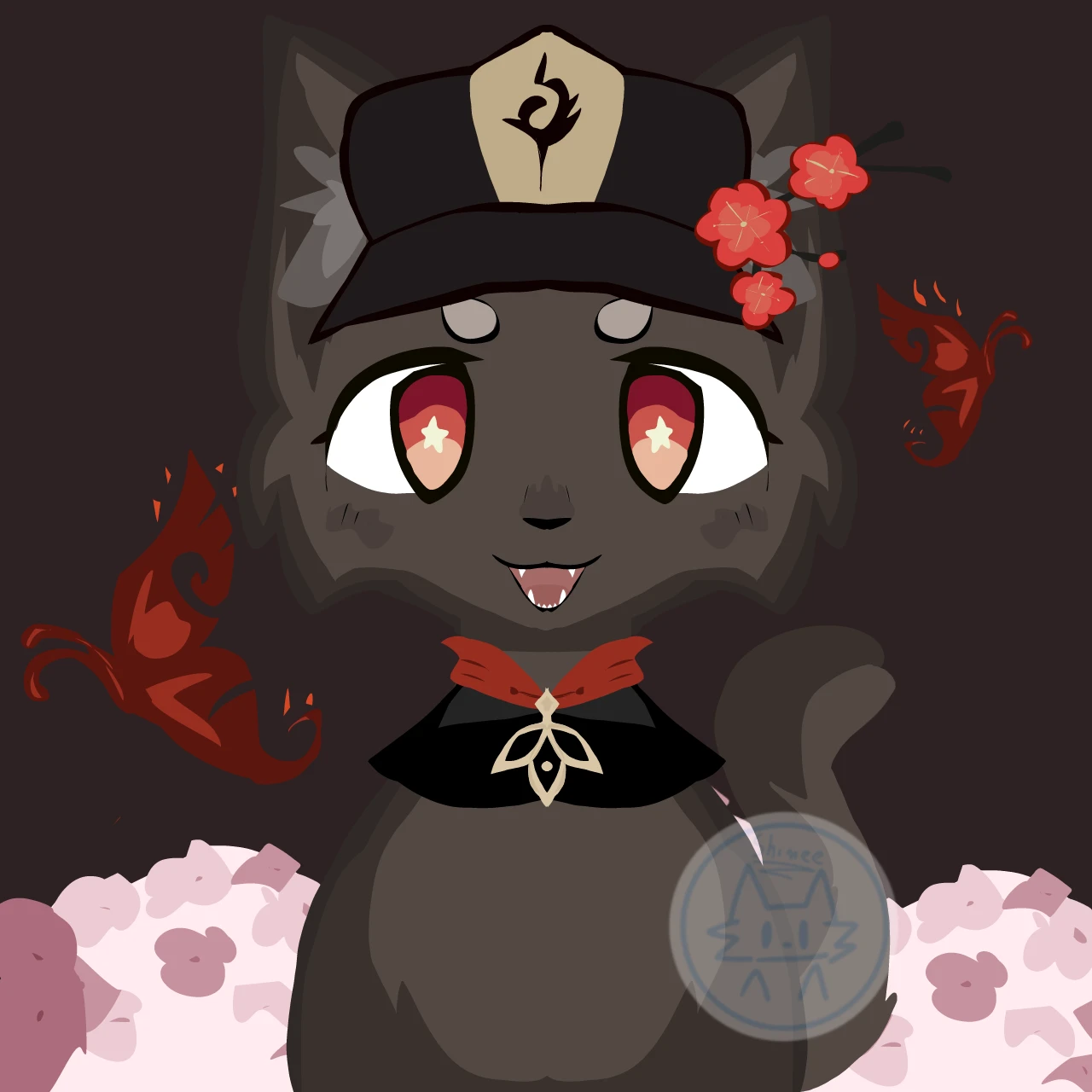 Genshin character arts day 1. Hutao cat Genshin Impact | HoYoLAB