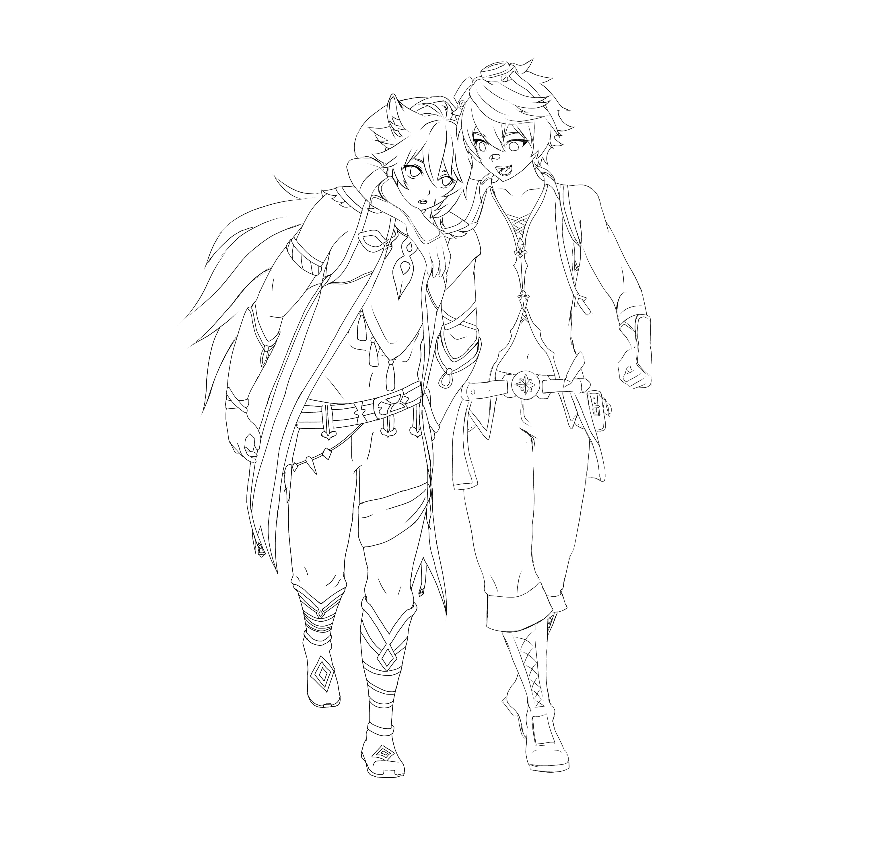 Bennett and Razor WIP Genshin Impact | HoYoLAB