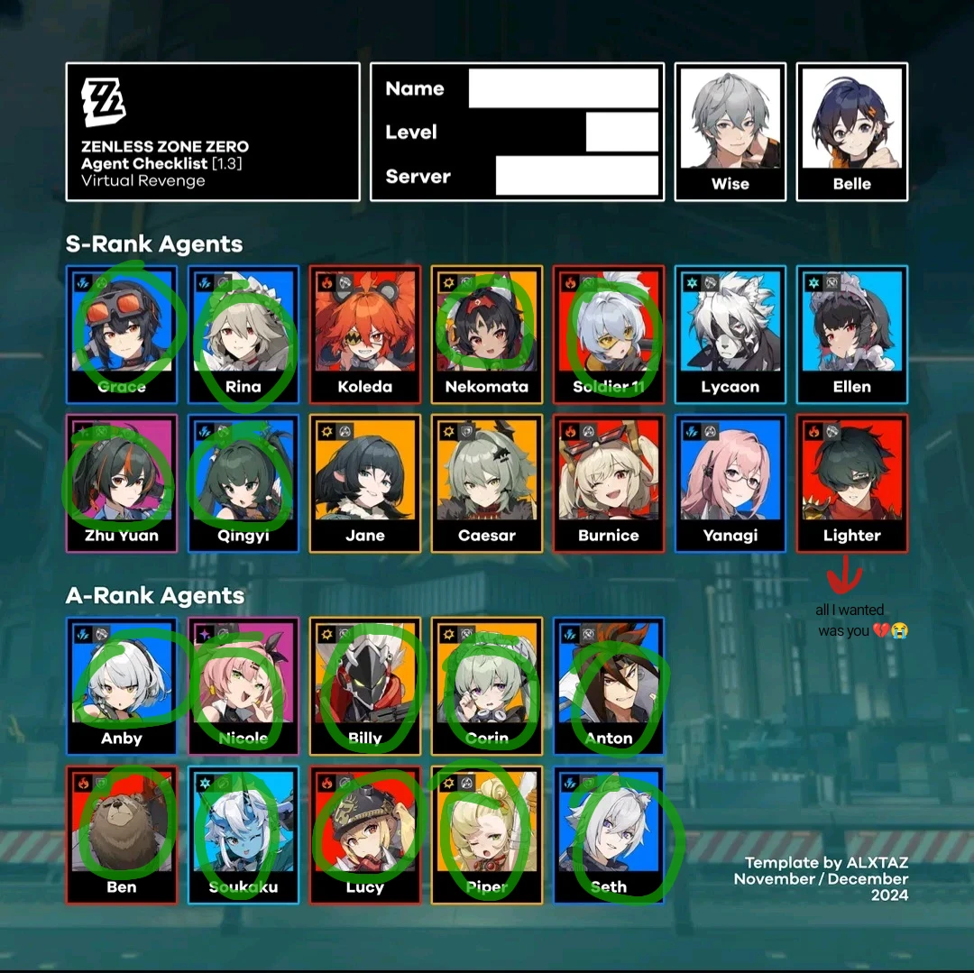 character check zzz Zenless Zone Zero | HoYoLAB