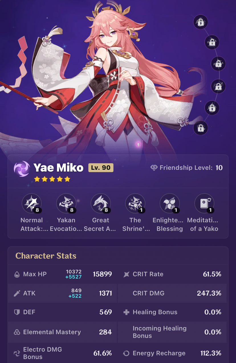 Yae Miko Build! (Off-Field Quicken/Aggravate DPS) Genshin Impact | HoYoLAB