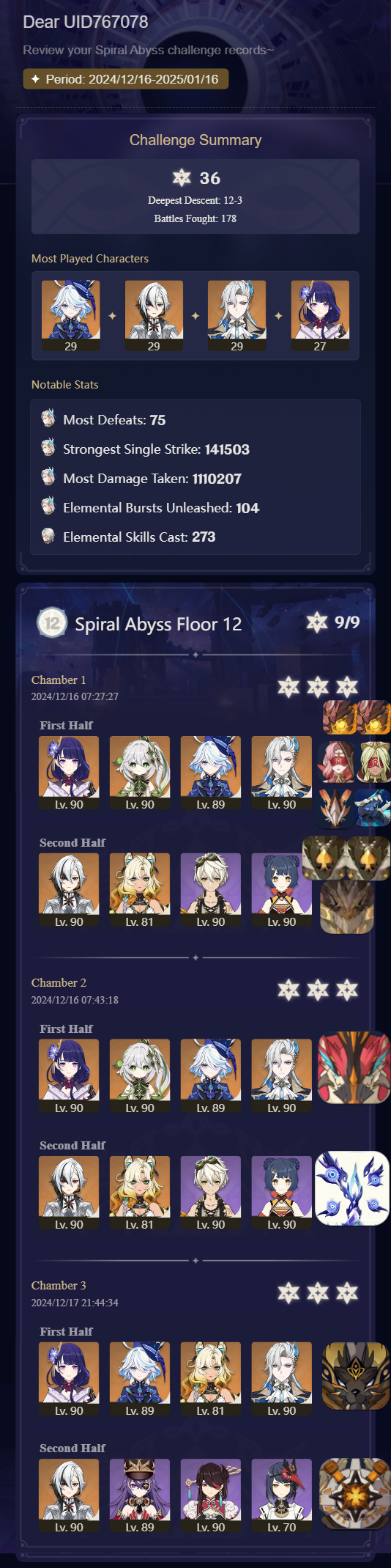 36* Abyss v5.2 17.12.2024. F2p team comp. Dusted off & lvl up Sara just for this Genshin Impact ...