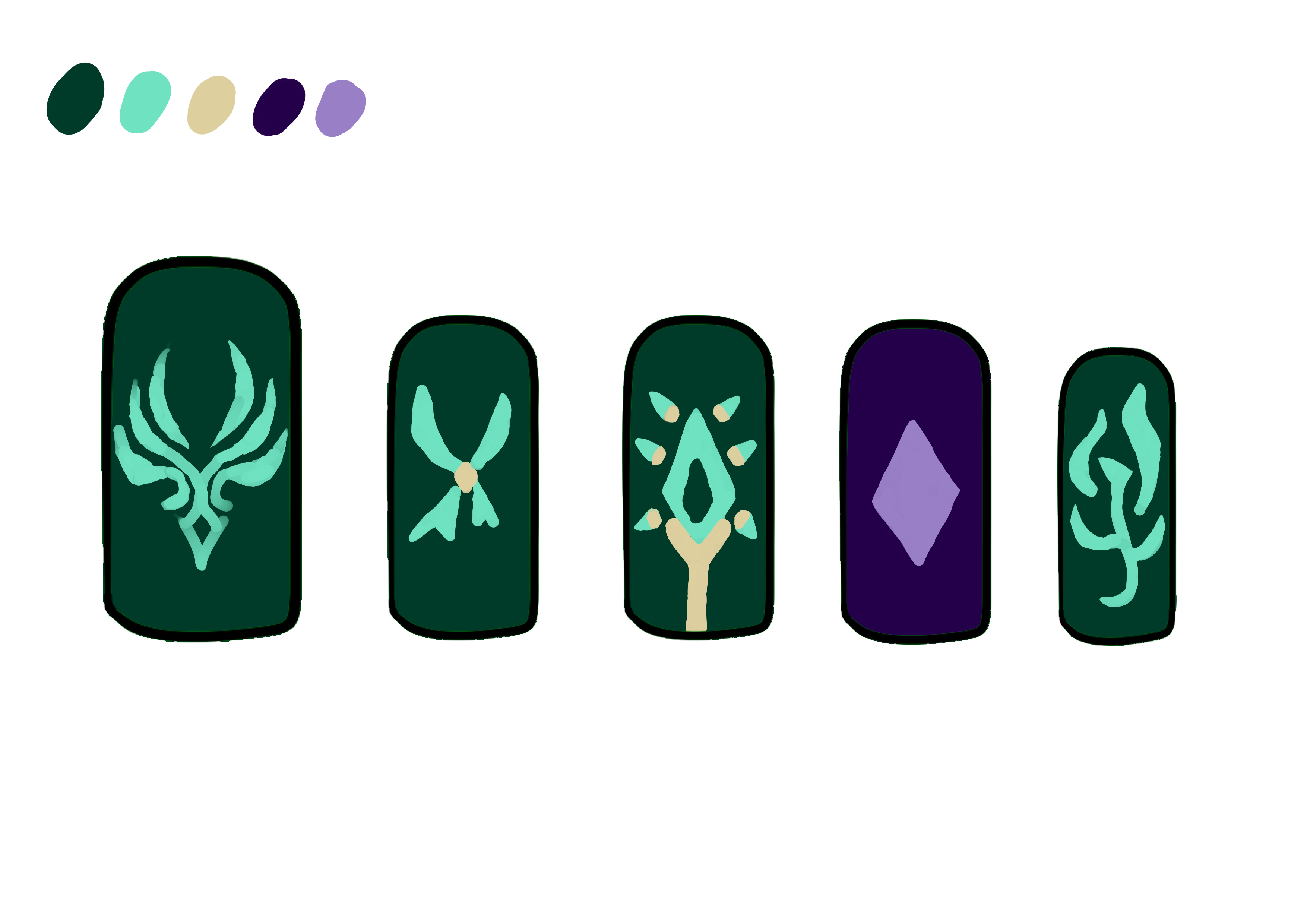 Xiao Themed Nail Art Genshin Impact | HoYoLAB