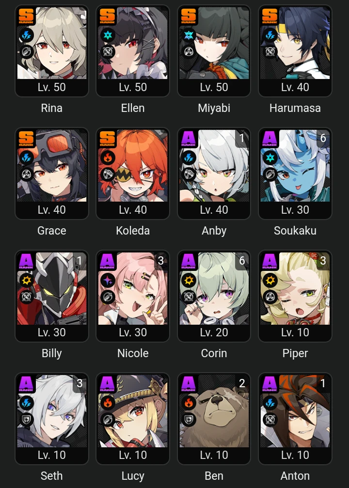 Miyabi's team Zenless Zone Zero | HoYoLAB