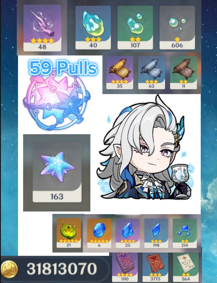 Pretty much all set to level up Neuvillette!💙🩵💙 Genshin Impact | HoYoLAB