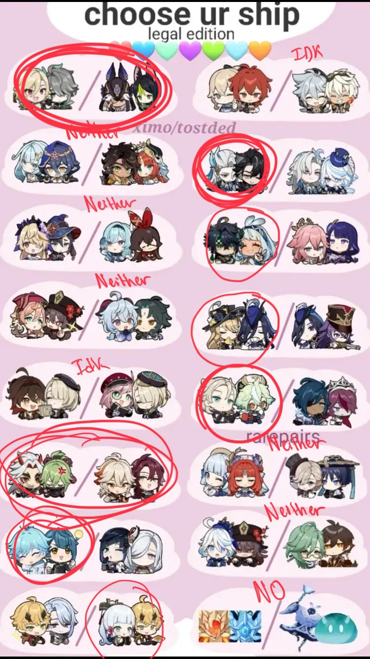 Choosing the genshin ships Genshin Impact | HoYoLAB