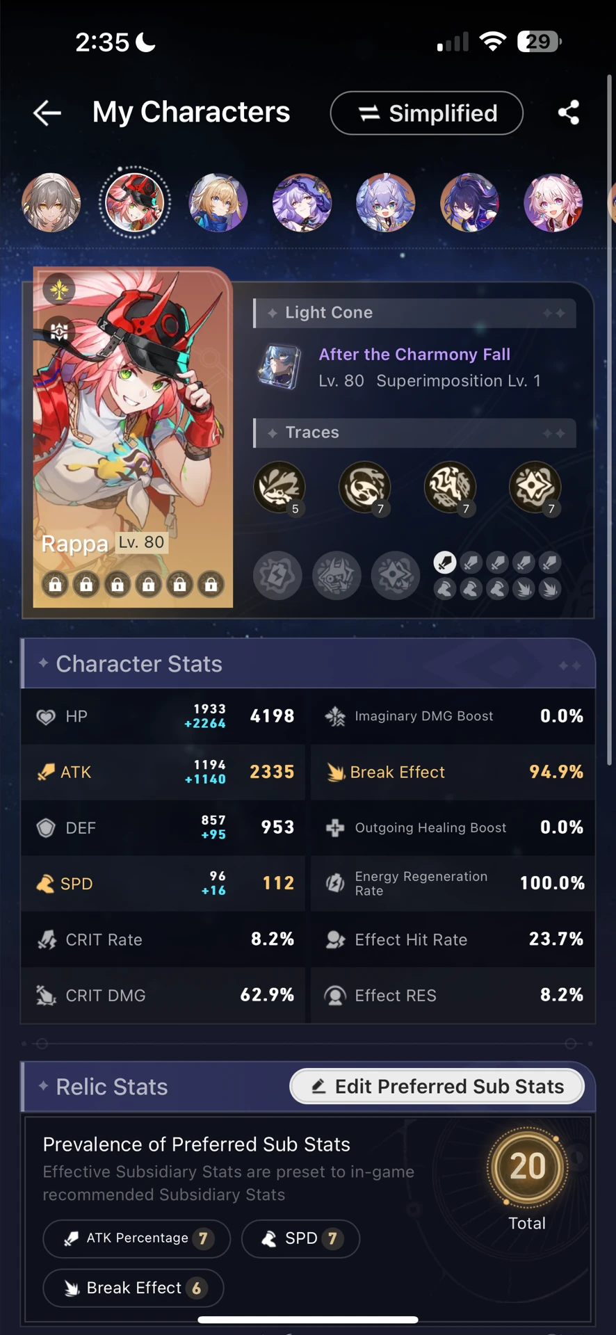 do my builds seem ANY better 😭 Honkai: Star Rail | HoYoLAB