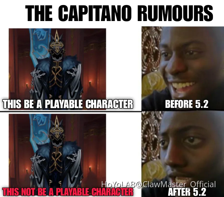 Every Genshin Player Knows This Capitano Rumour 😂 Meme #6 Genshin ...