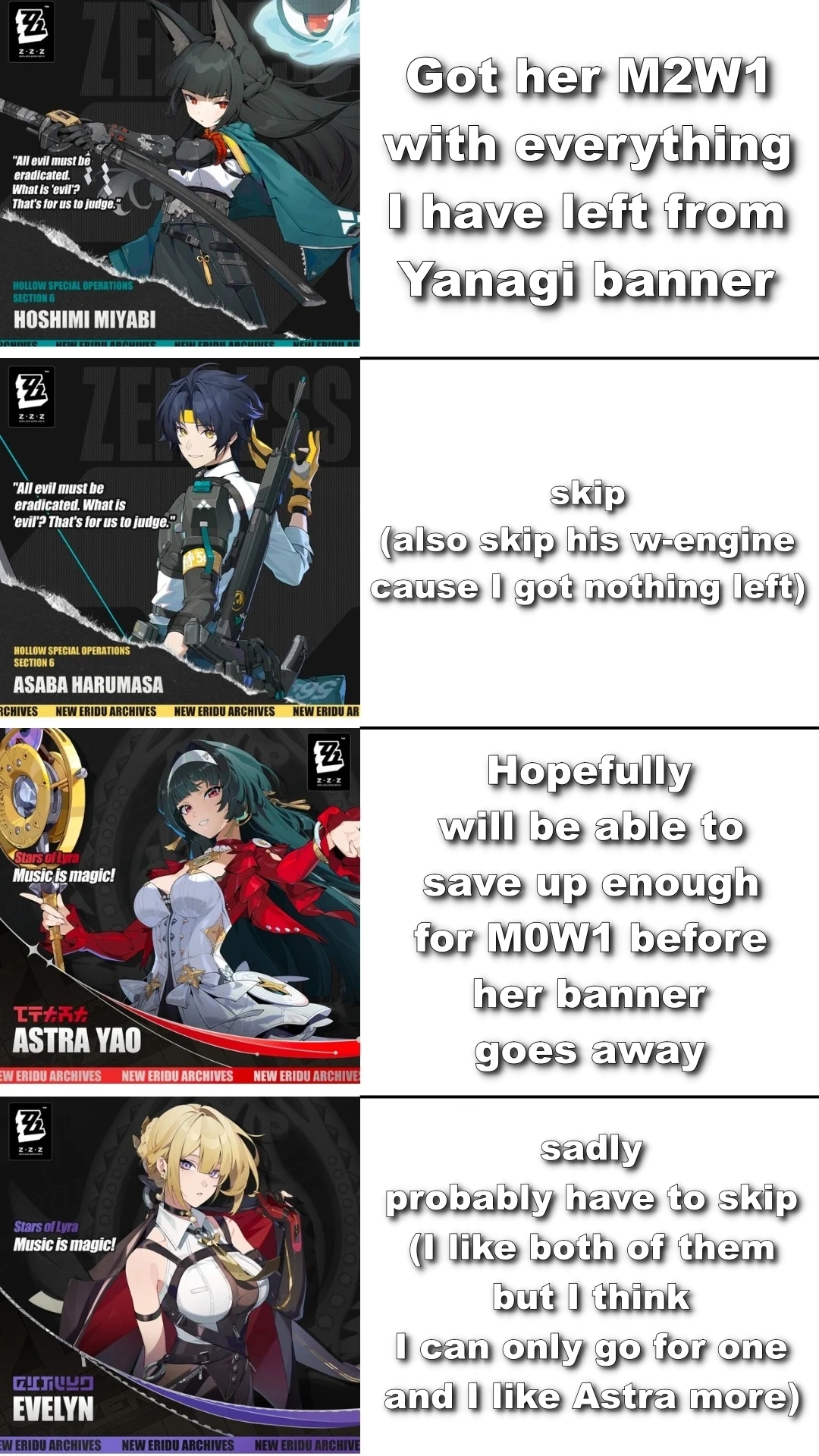 My Pull Plans after Miyabi banners Zenless Zone Zero | HoYoLAB