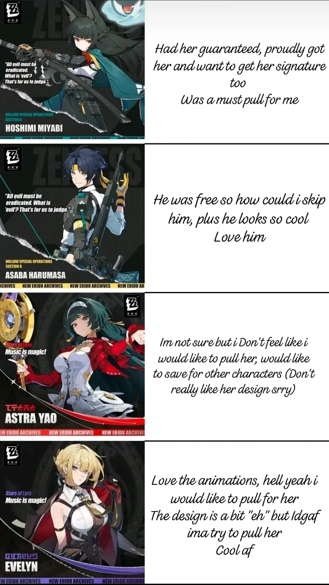 My pulling plan for the upcoming updates in ZZZ!! Zenless Zone Zero ...