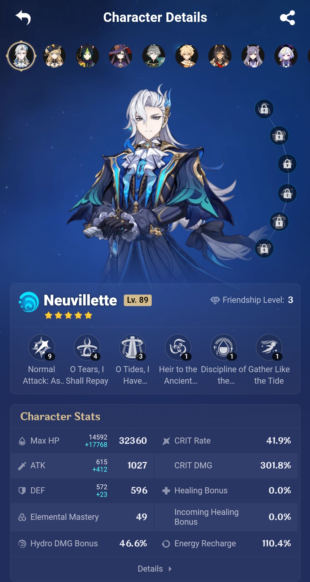 rate my water guy (lv70 weapon) Genshin Impact | HoYoLAB