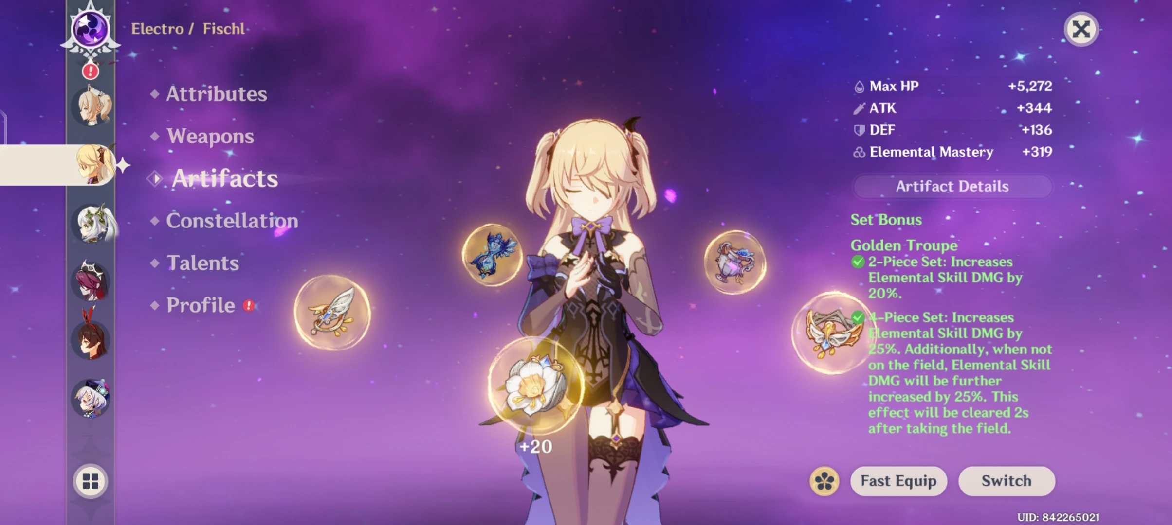 FISCHL BUILD Genshin Impact | HoYoLAB