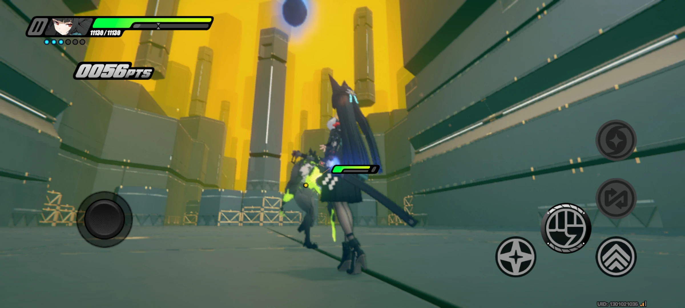 does anyone knows why W engine effect doesn't appear on miyabi's sword ...