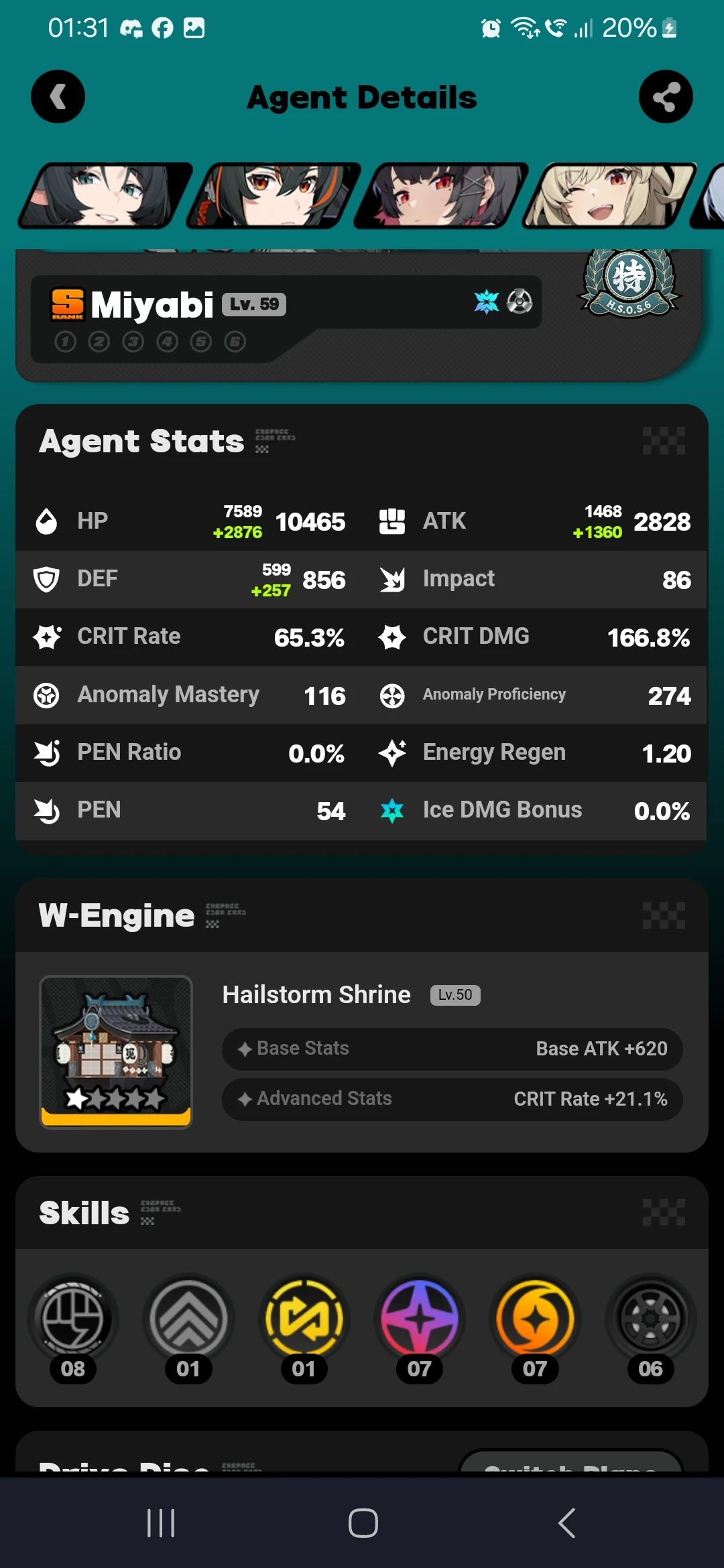 My Miyabi build so far. Zenless Zone Zero | HoYoLAB