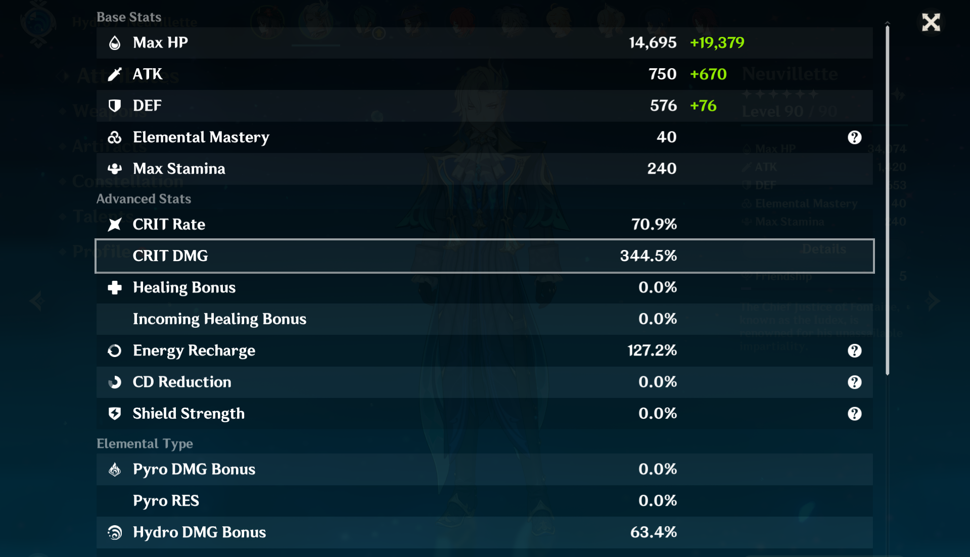 My F2P neuvi build. (with his weapon; Tome of the eternal flow) Genshin Impact | HoYoLAB