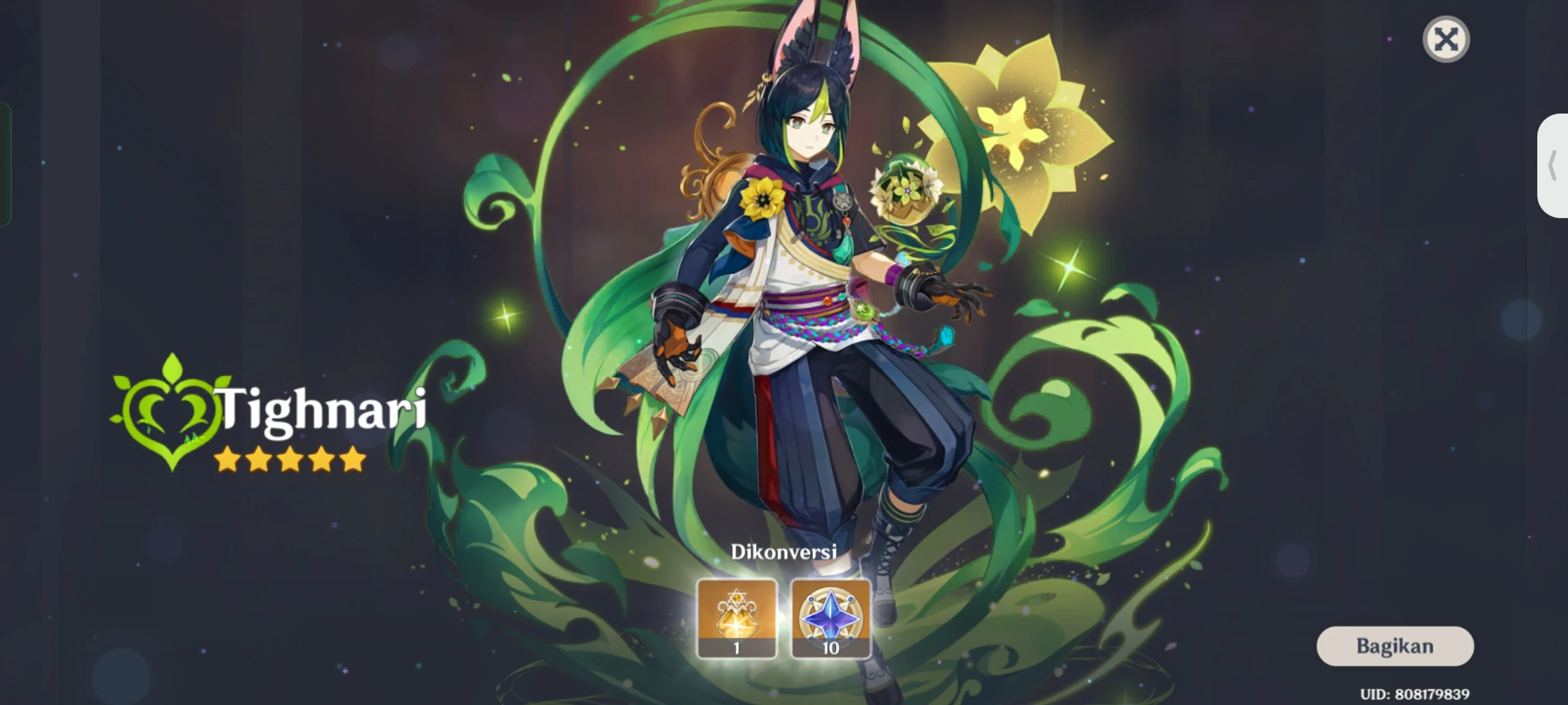 Got Tighnari while pulling Zhong and Vortex while pulling neuvi weapon ...