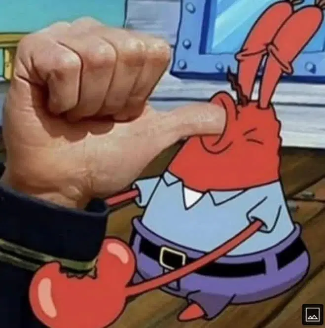 mr krabs shouting