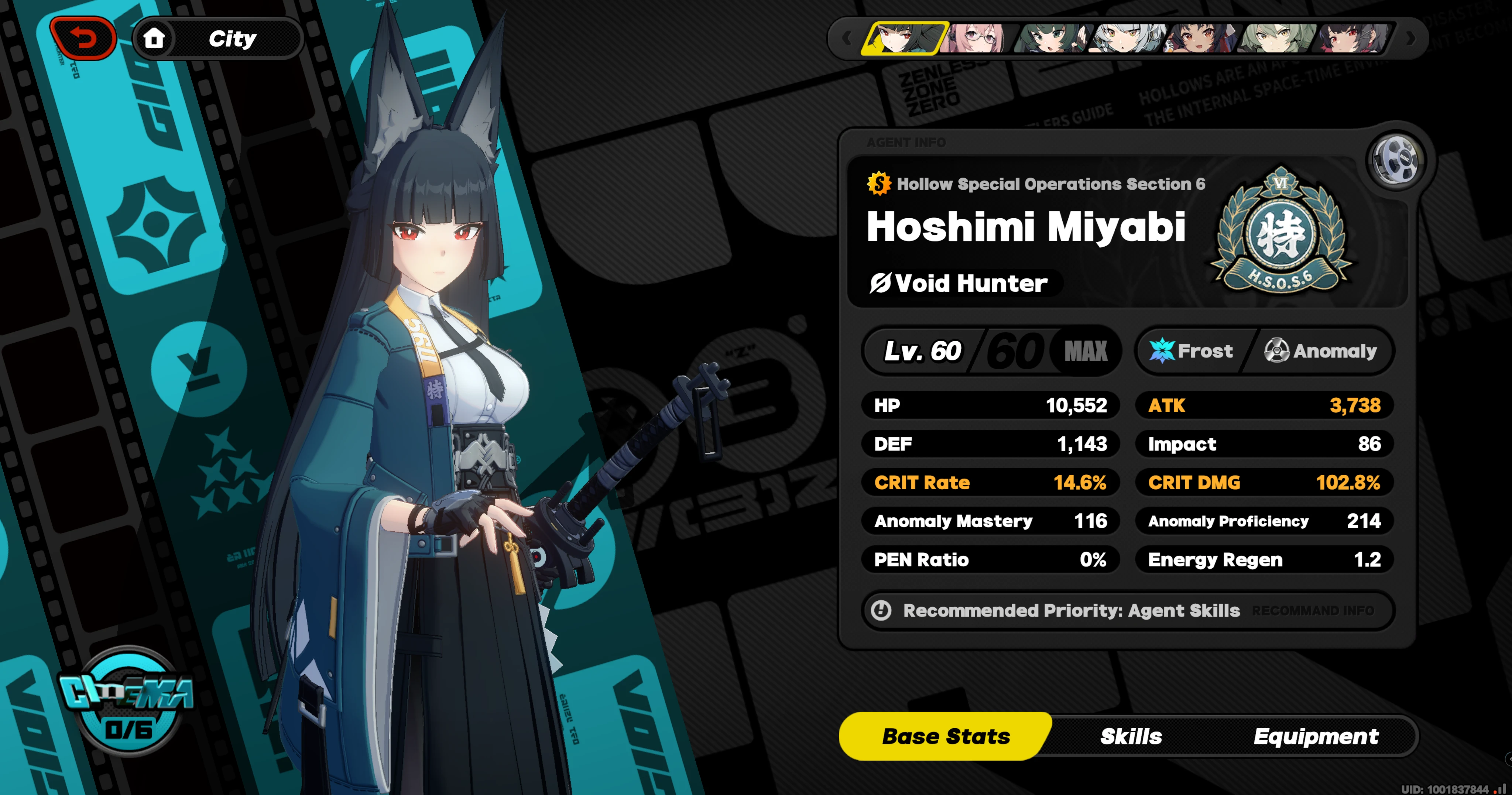miyabi lv60 almost 103 Crit Damage. Run out luck find her W engine ...