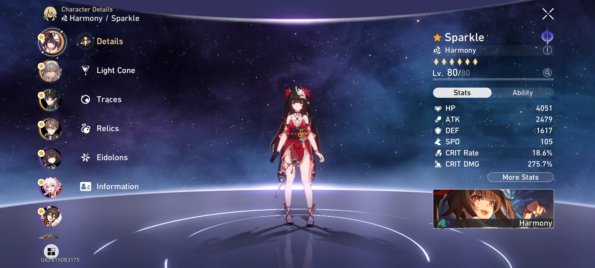 My Sunday and Sparkle stats and relics 🤩 Honkai: Star Rail | HoYoLAB