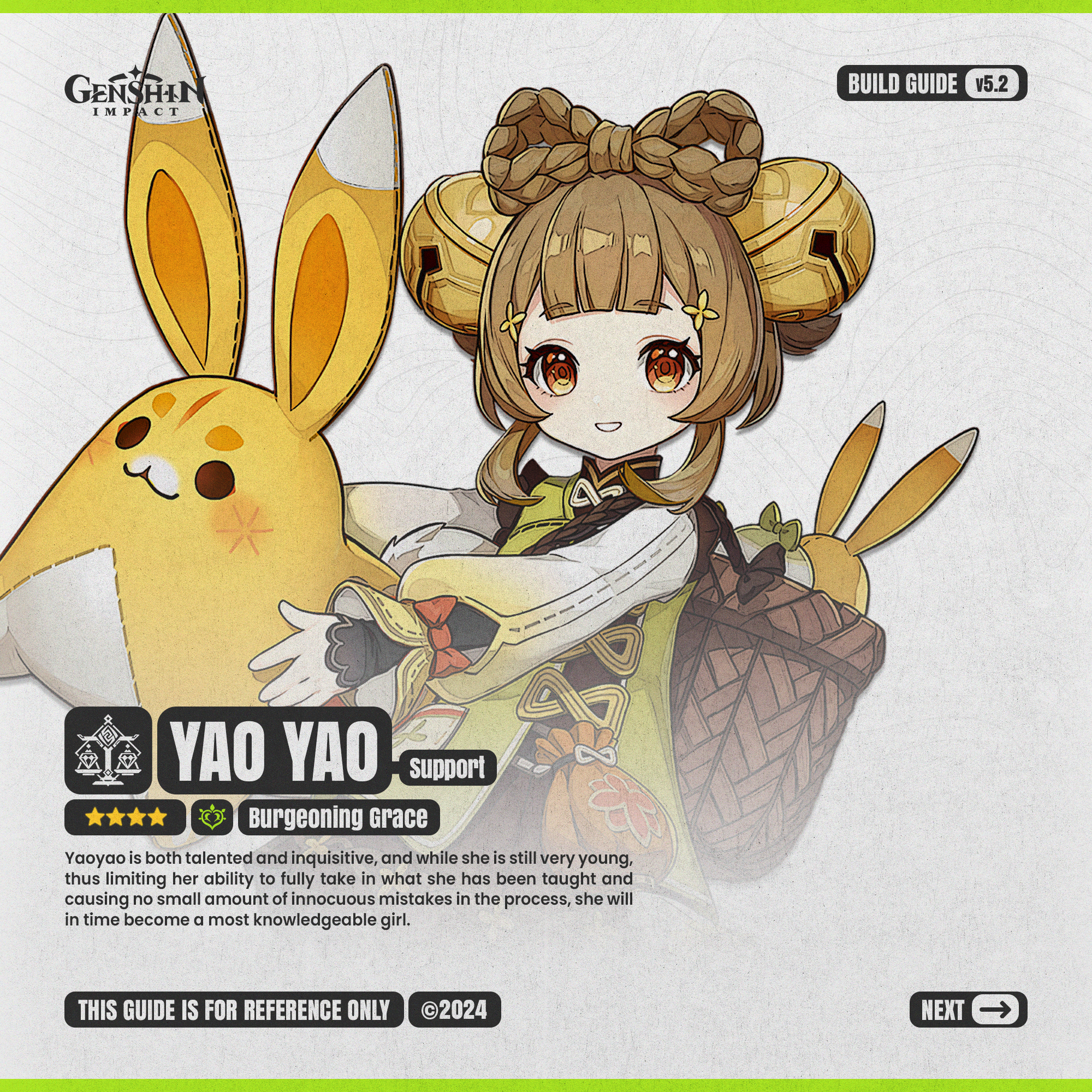 Yao Yao Build Guide (Support) — Infographic v5.2 Genshin Impact | HoYoLAB