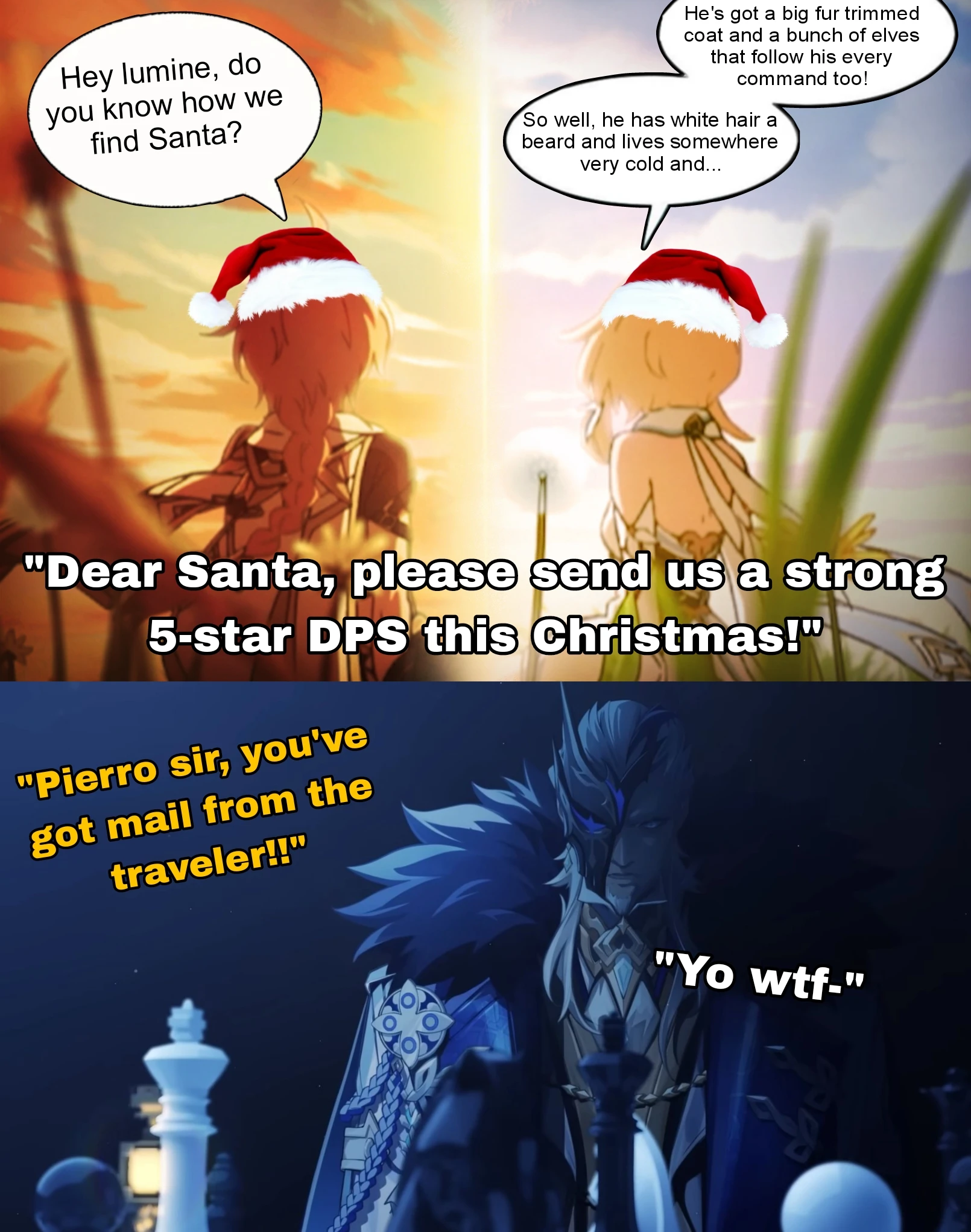 ZZZ & HSR & GENSHIN christmas memes🎄: Genshin Impact | HoYoLAB