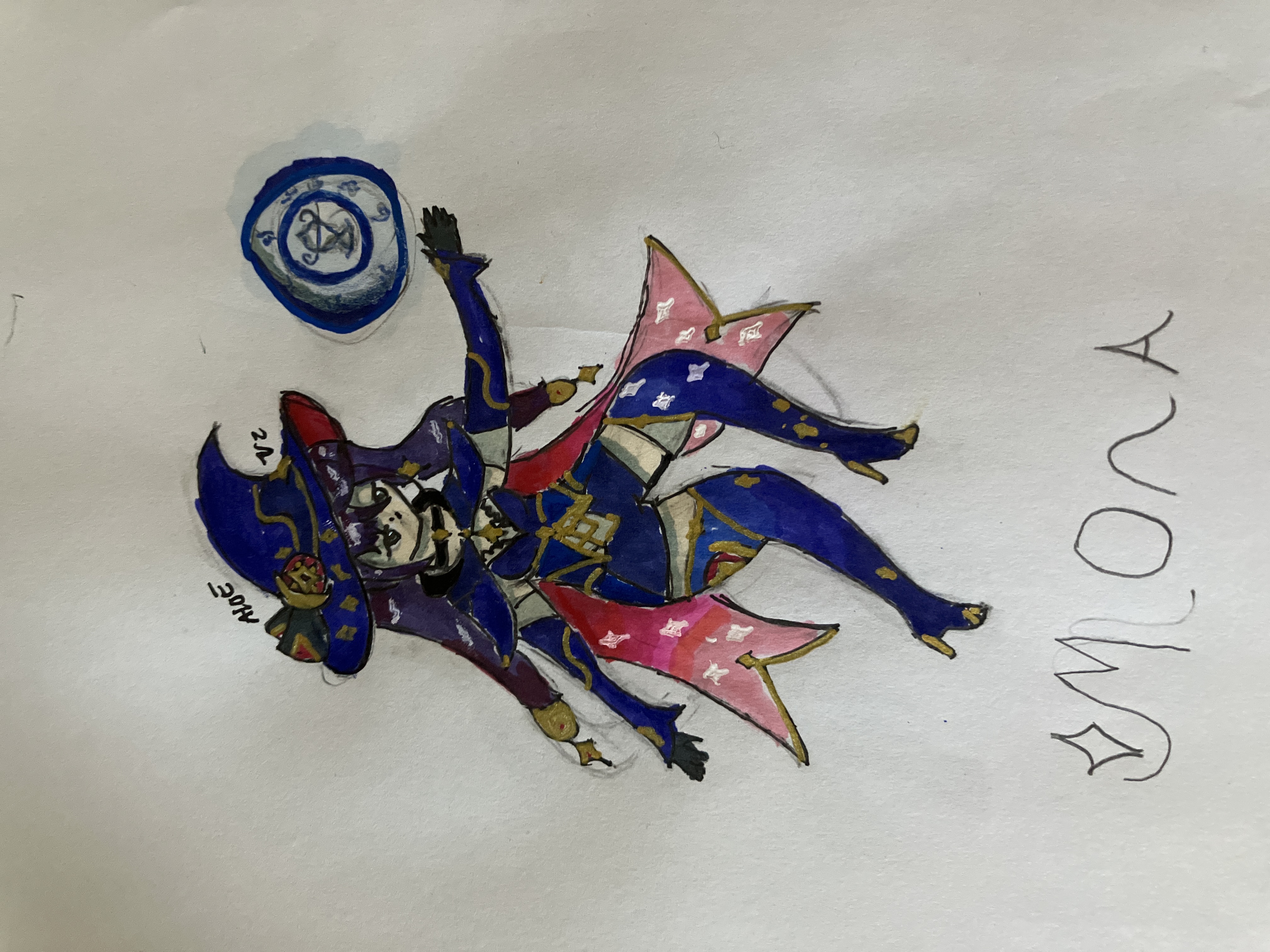 Drawing random Genshin characters part 6-Mona Genshin Impact | HoYoLAB