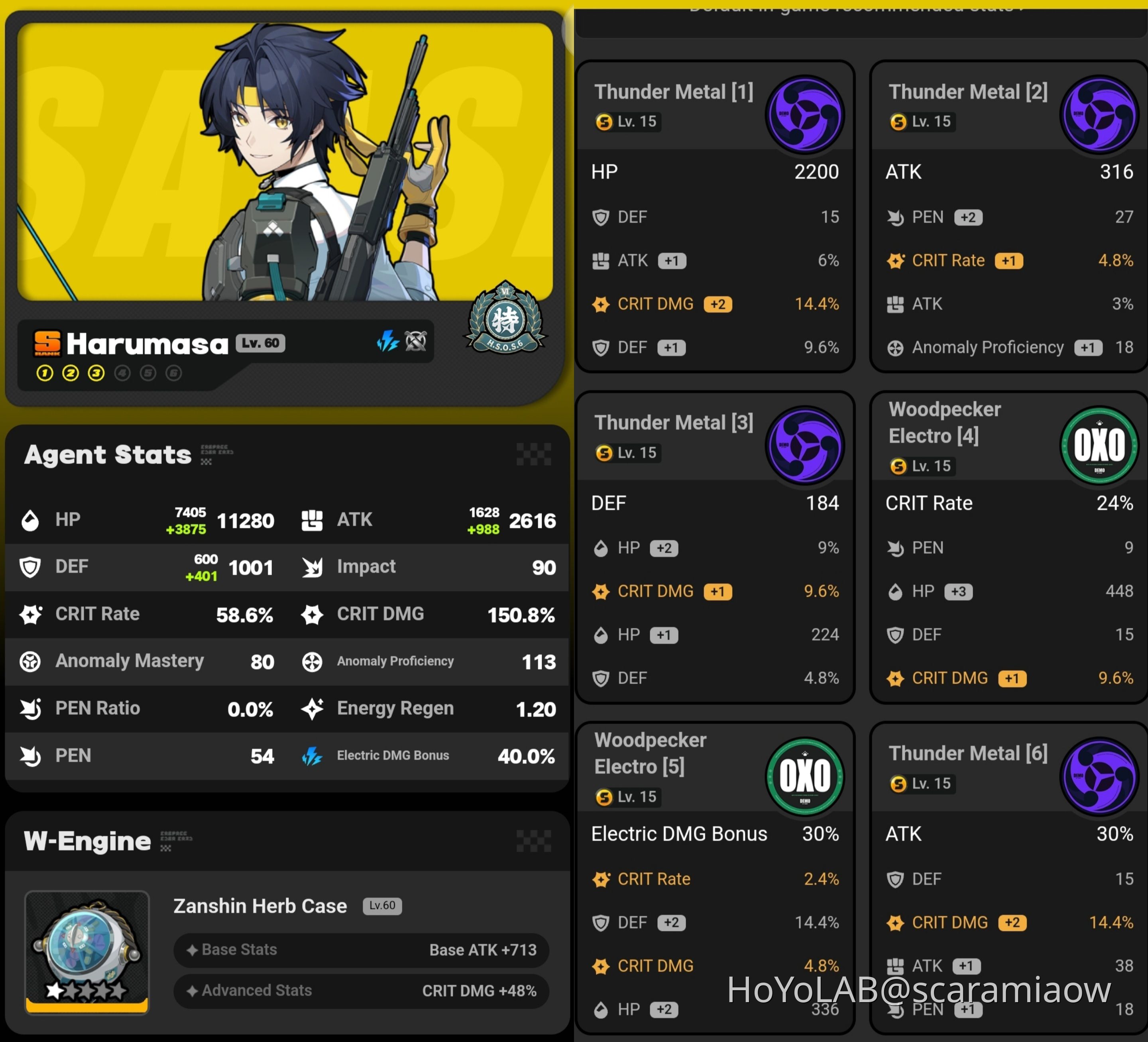 harumasa's current build Zenless Zone Zero | HoYoLAB