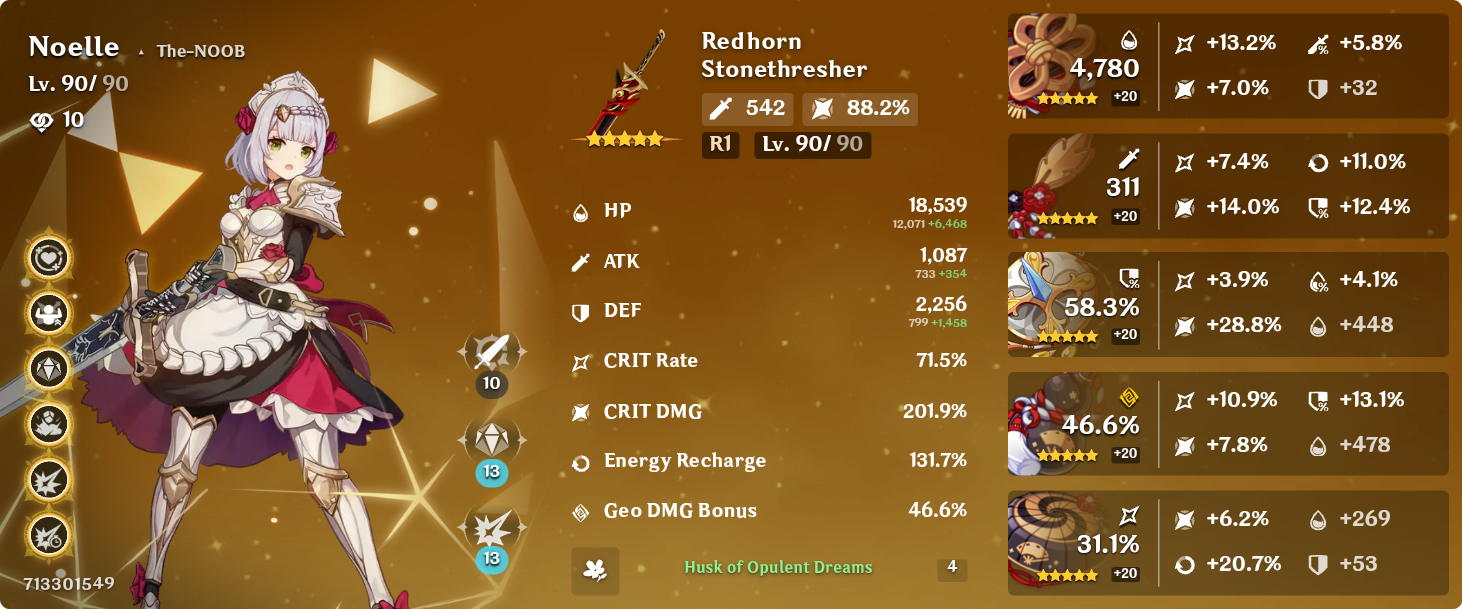 updated noelle build from a long time ago (if anyone cares) Genshin ...